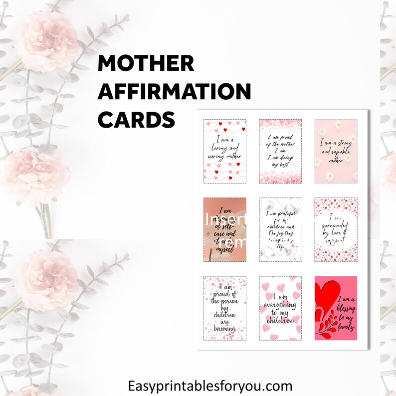 Affirmation Cards for Mom, Mother Affirmations, Affirmations Instant ...