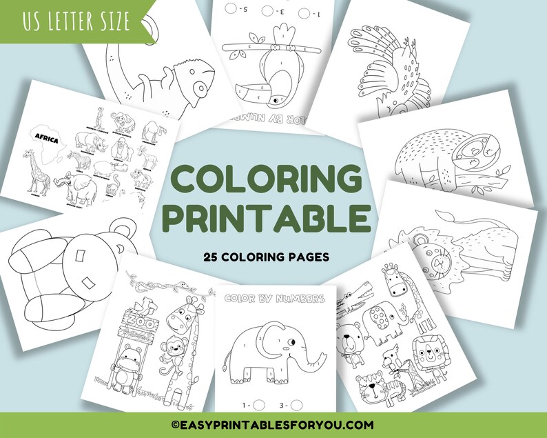 Safari Coloring Pages | Dot to Dot Printable | Activity Printable for ...