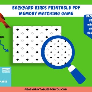 Birds Matching Game | Birds Memory Match Game | Printable Memory Cards ...
