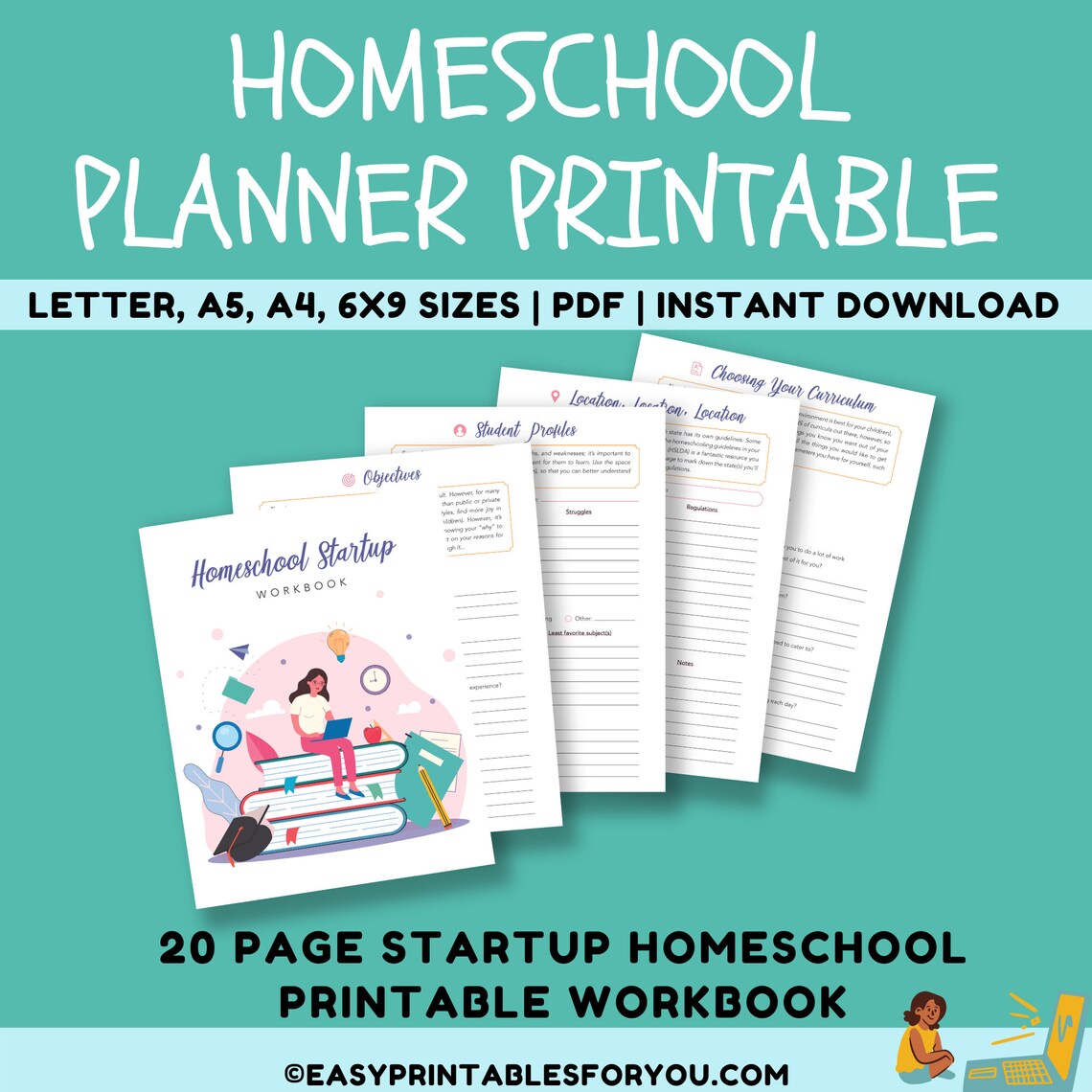 Homeschool Weekly Schedule Printable Homeschool Planner Printable ...