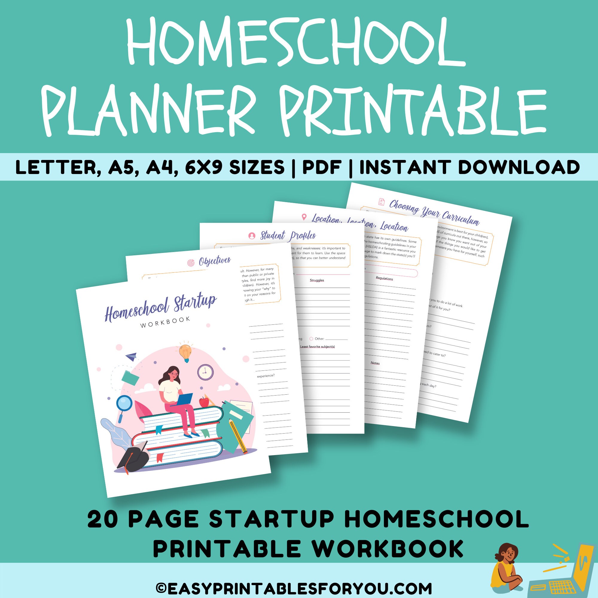 Homeschool Weekly Schedule Printable | Homeschool Planner Printable ...