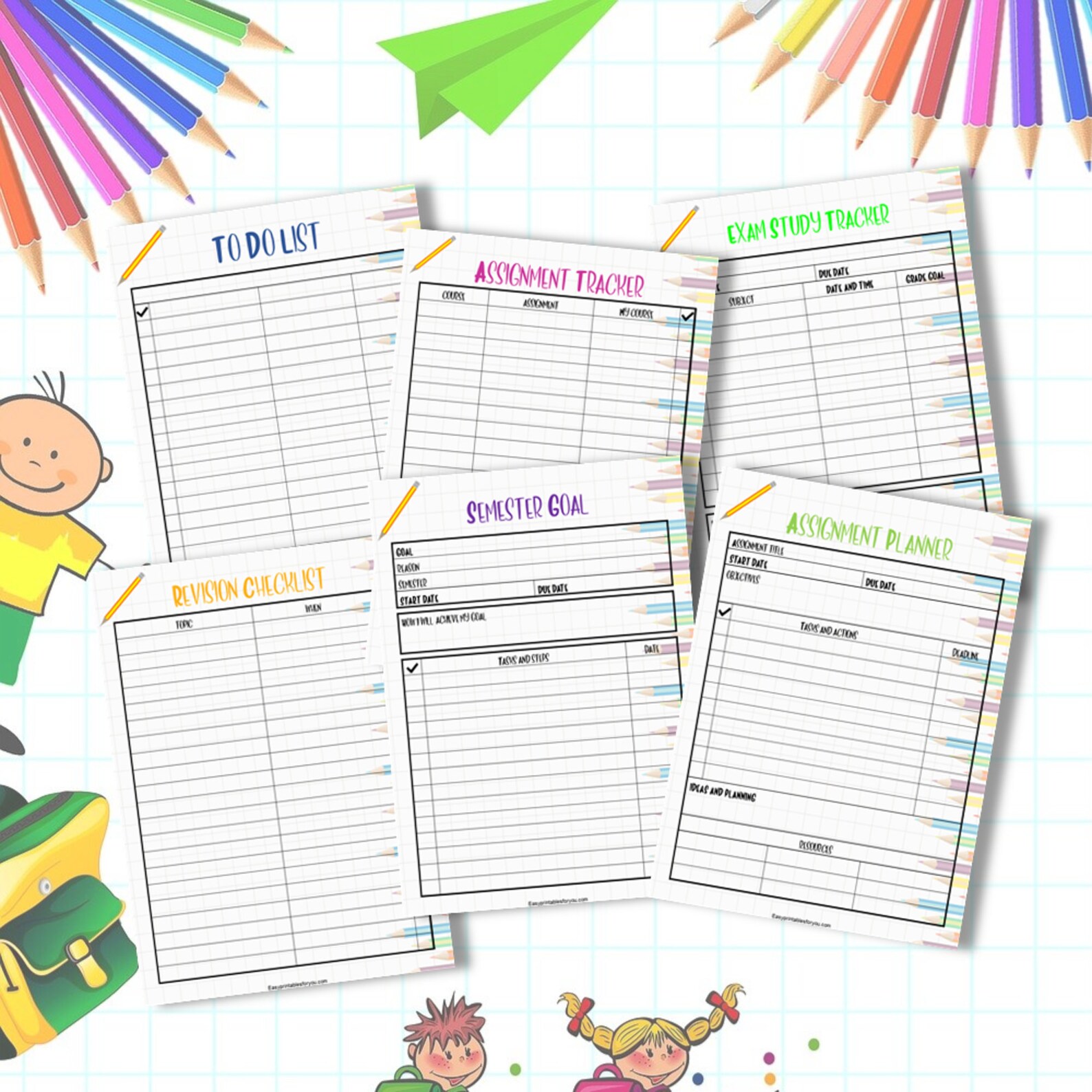 Student Planner Printable | Student Planner Notebook Paper | | Student ...