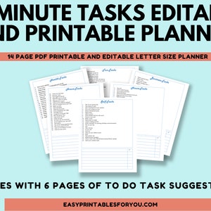 Task Tracker Printable, Task Planner, Editable Task List, Editable to Do List, Editable ...
