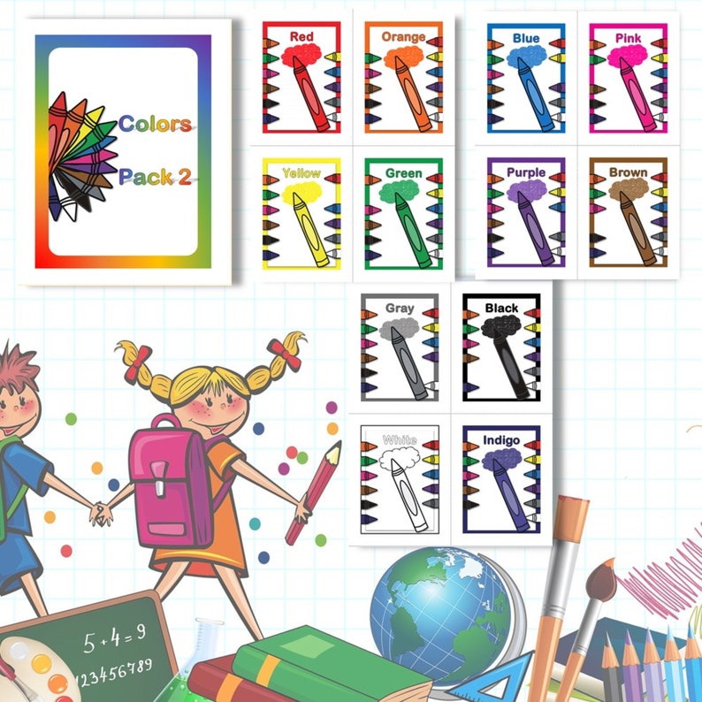 Educational Flashcards | Colors Flashcards | Color Flashcards ...