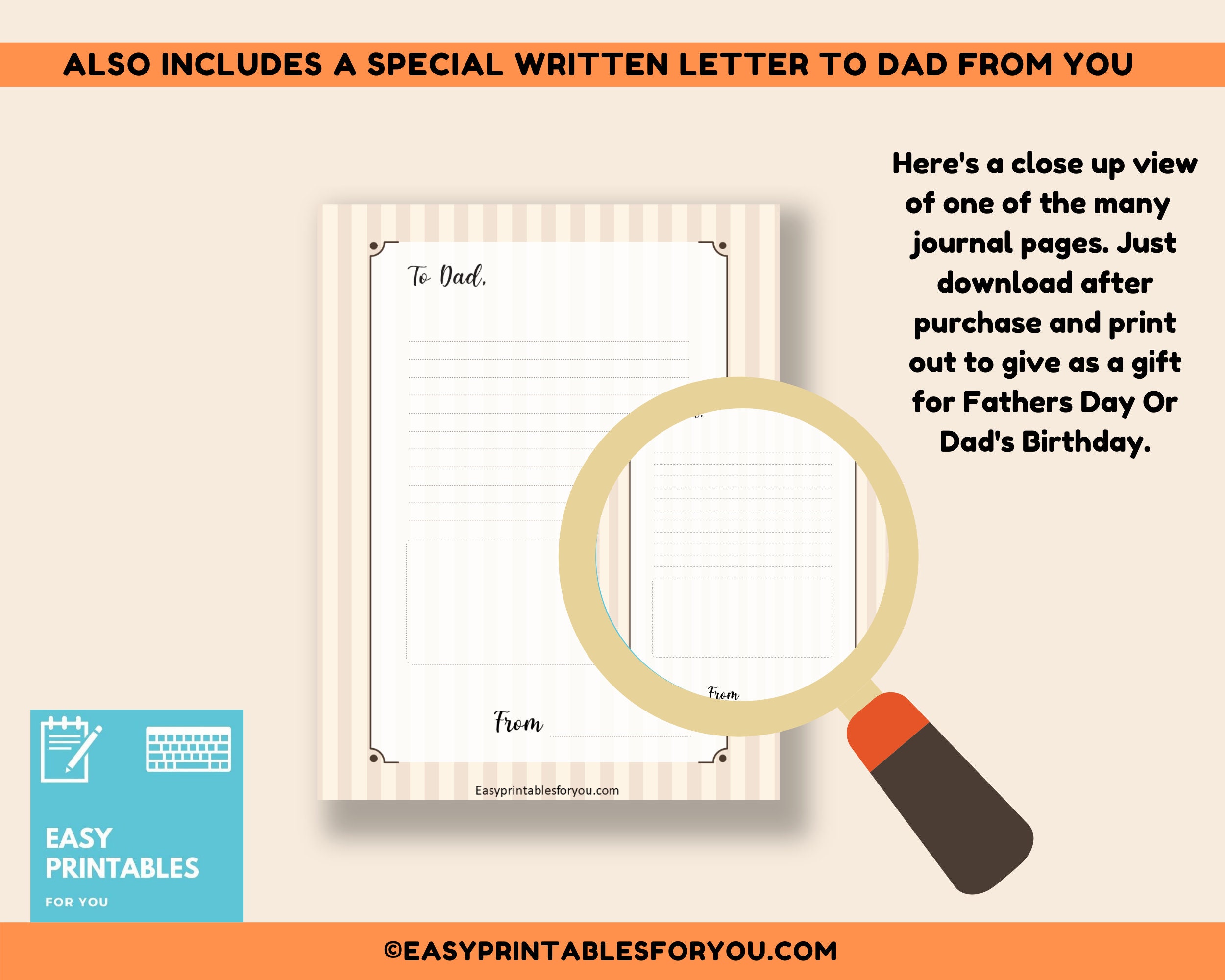 Fathers Journal | Dad Memory Journal | Fathers Memory | Dad ...