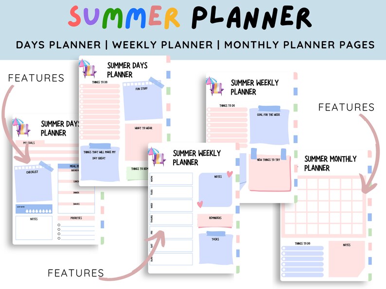 Kids Summer Planner Printable: 37-page Activity Bundle (PDF) - Etsy