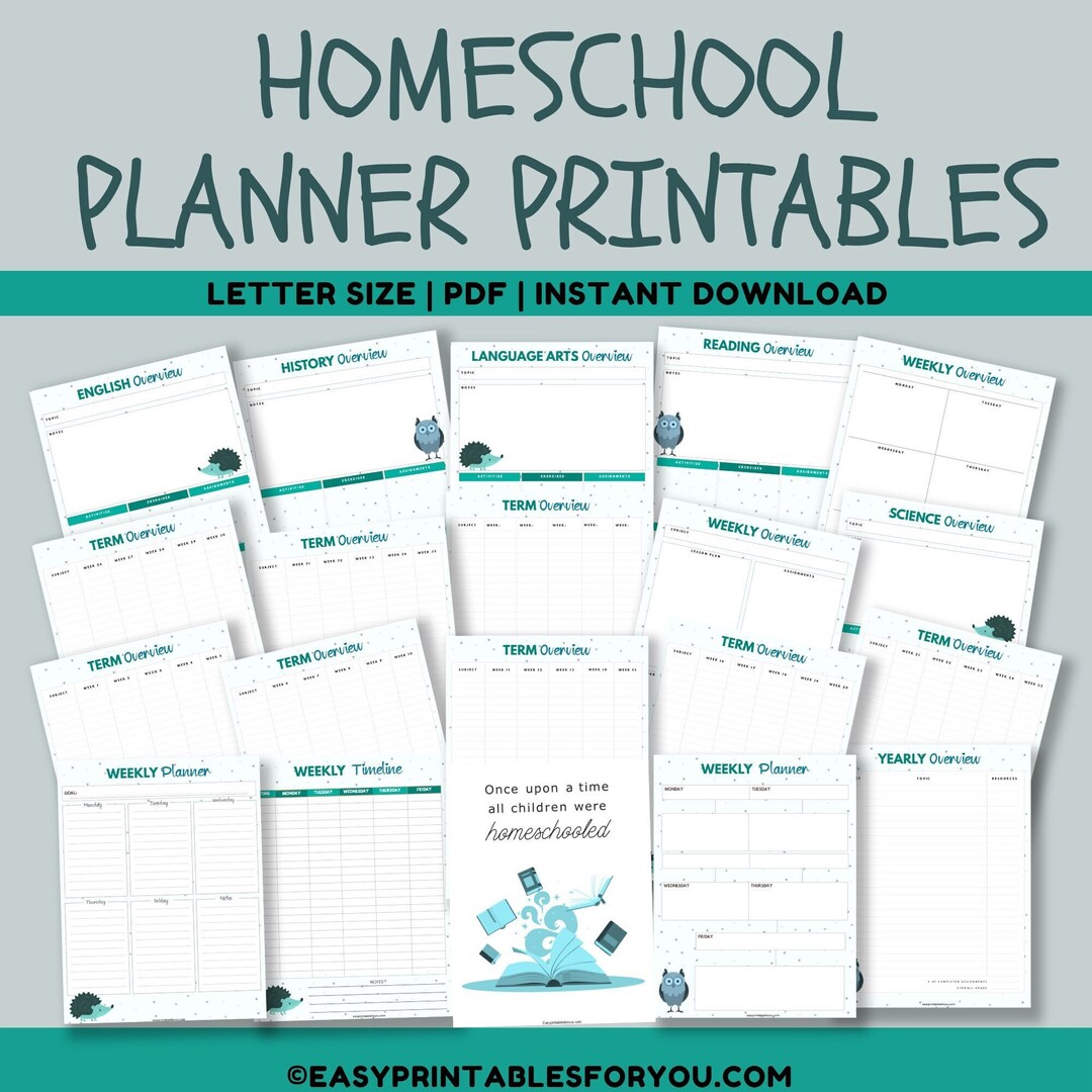 Homeschool Weekly Schedule Printable | Homeschool Planner Printable ...