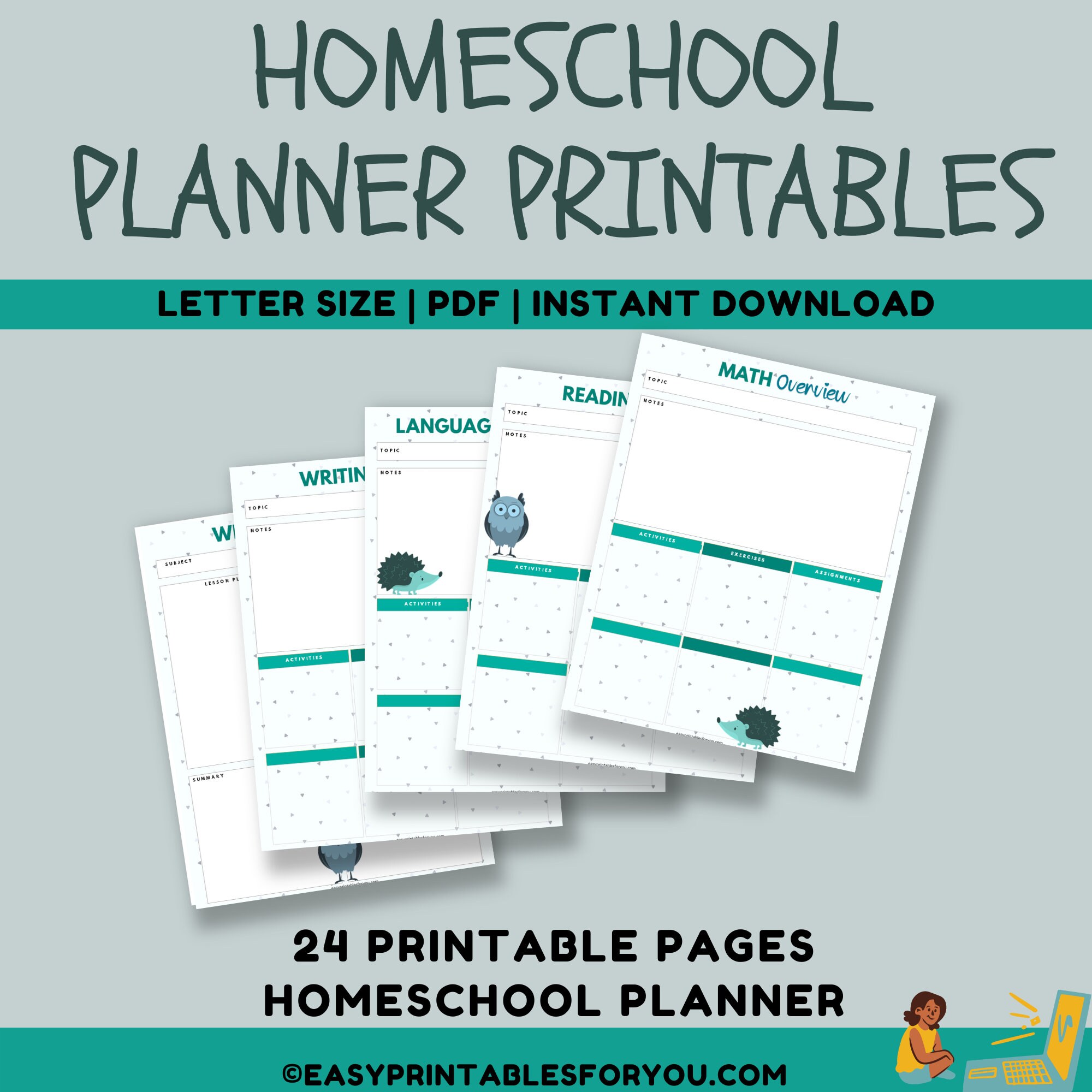 Homeschool Weekly Schedule Printable Homeschool Planner Printable ...