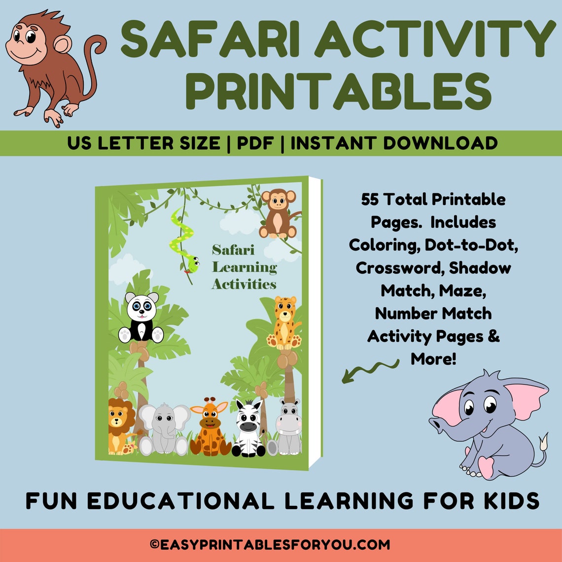 Safari Coloring Pages Dot to Dot Printable Activity Printable for Kids ...