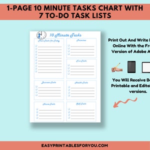 Task Tracker Printable, Task Planner, Editable Task List, Editable to ...
