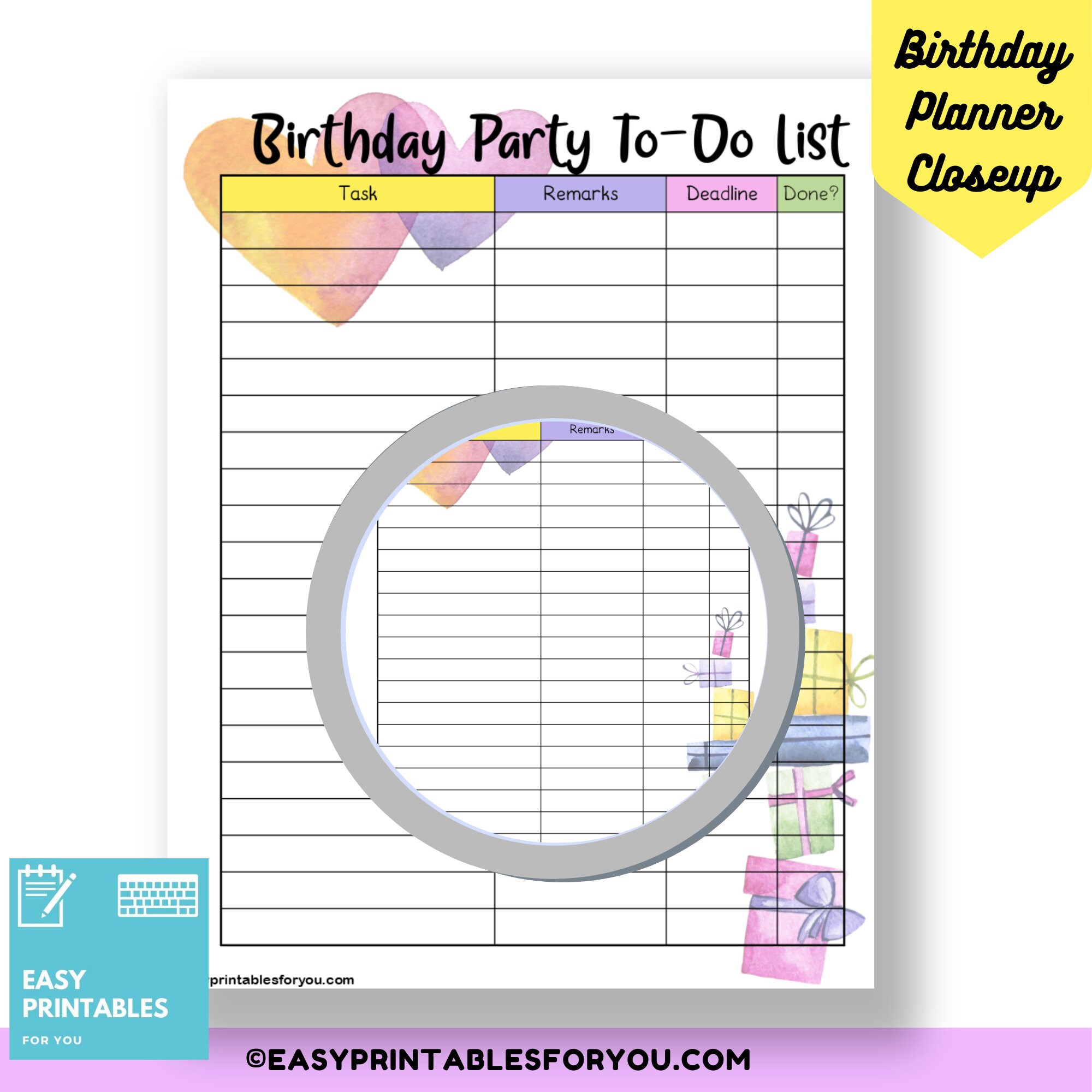 Birthday Party Planner Party Planner Printable Birthday Planner Kit ...