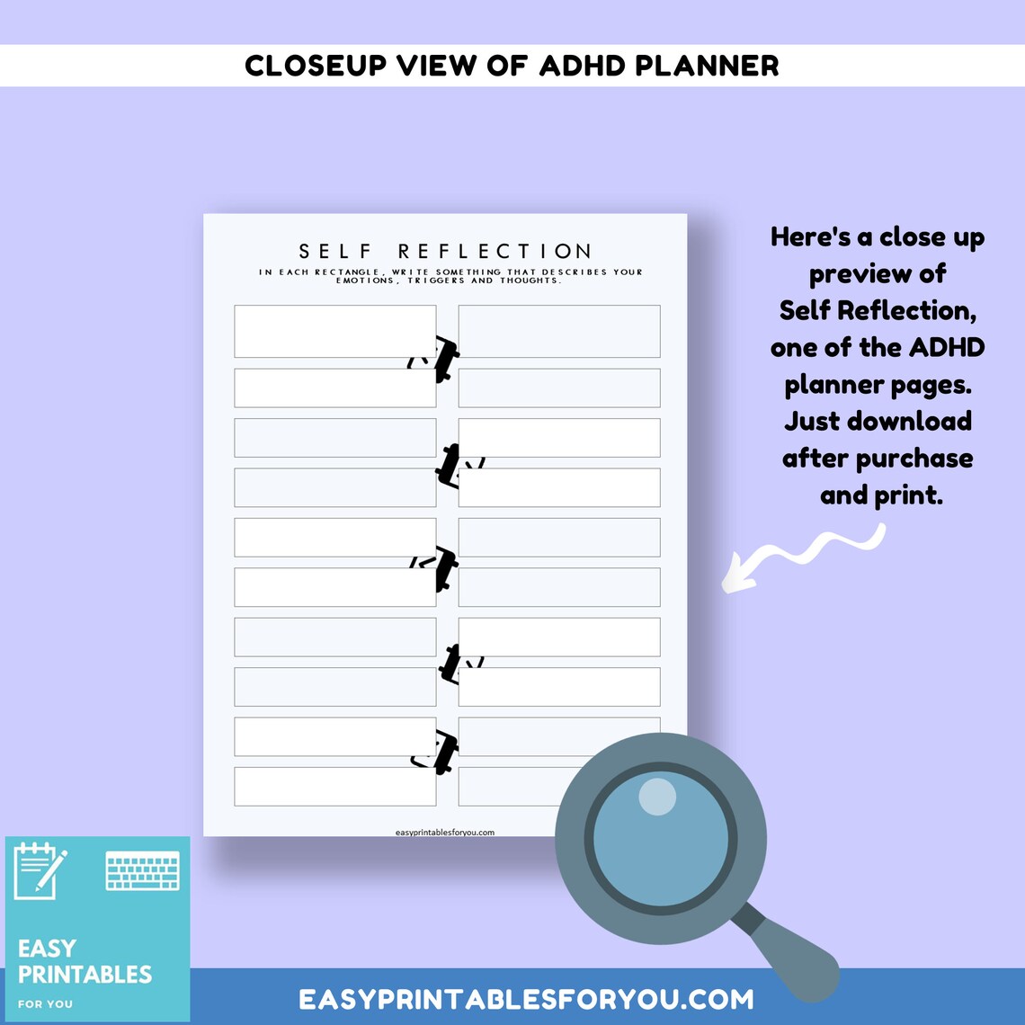Adhd Planner Printable PDF, Adhd Journal, Adhd Organizer, Adhd Planner ...