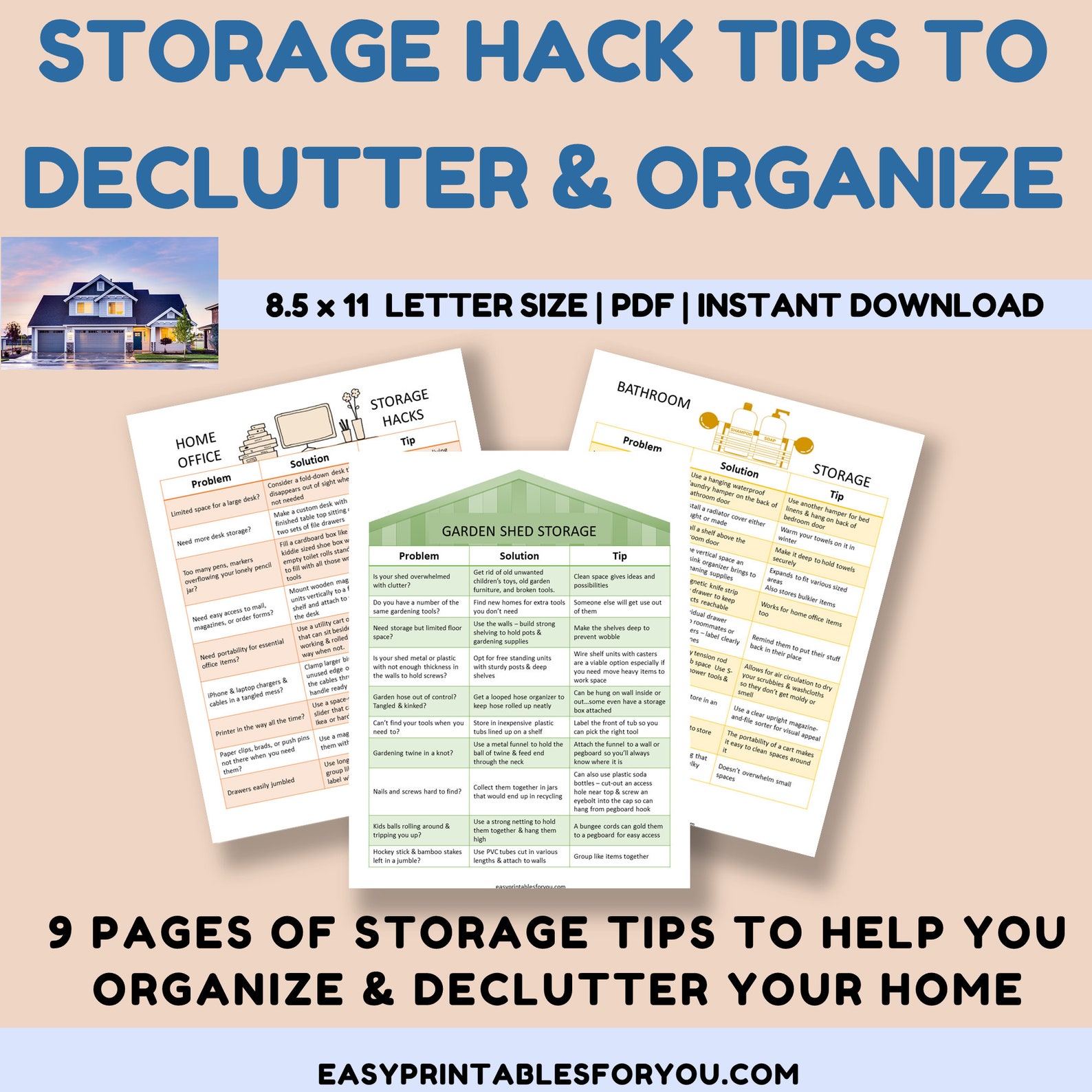 Home Declutter Checklist: Room-by-room Organization (PDF Printable) - Etsy