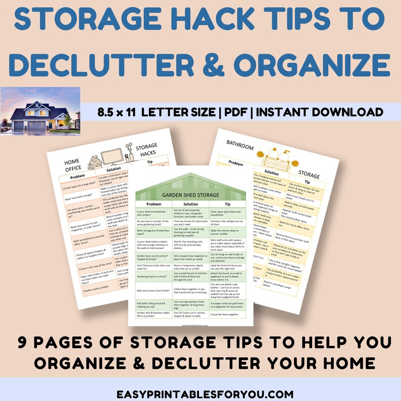 Home Declutter Checklist: Room-by-room Organization (PDF Printable) - Etsy