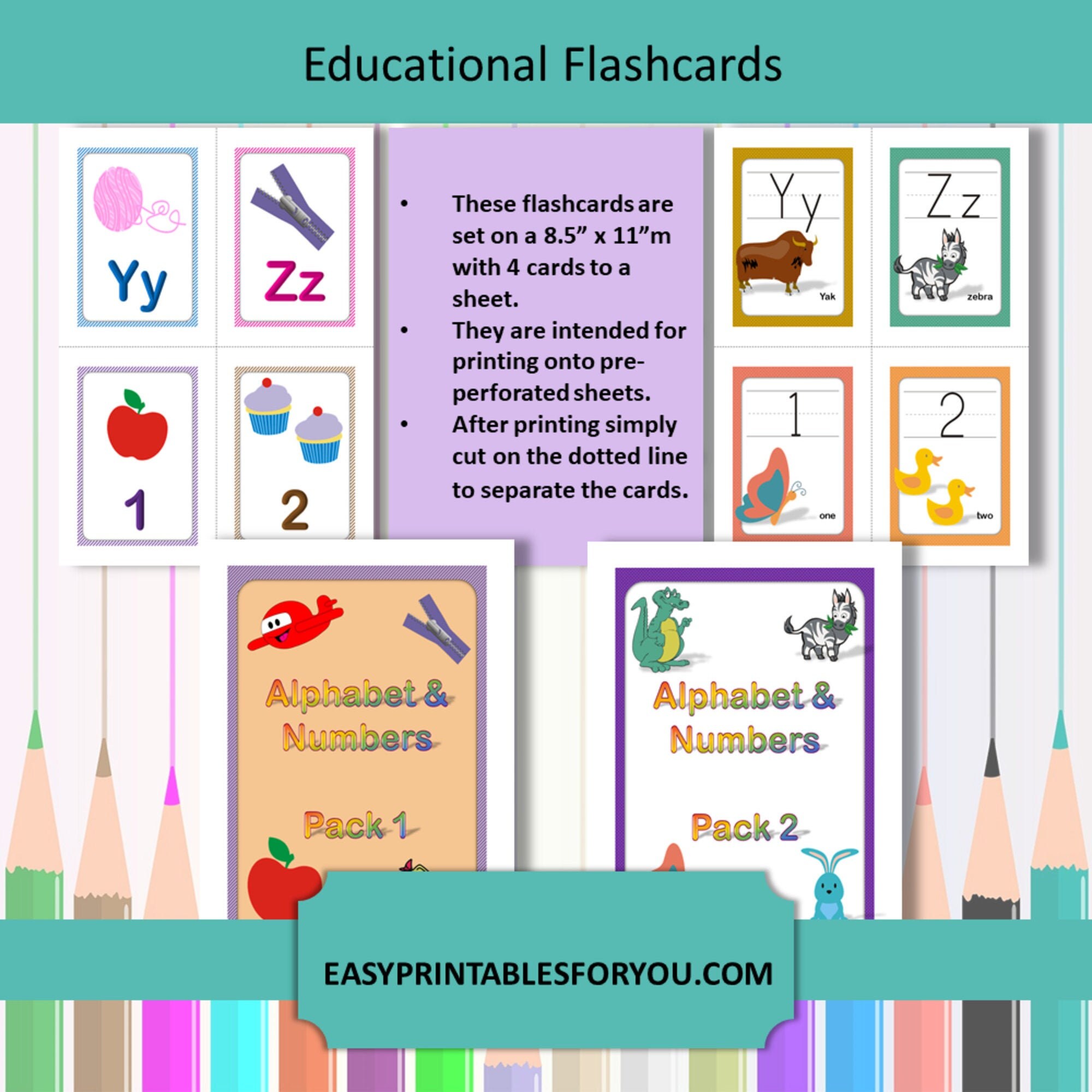 Educational Flashcards | Alphabet Flashcards | Numbers Flashcards ...