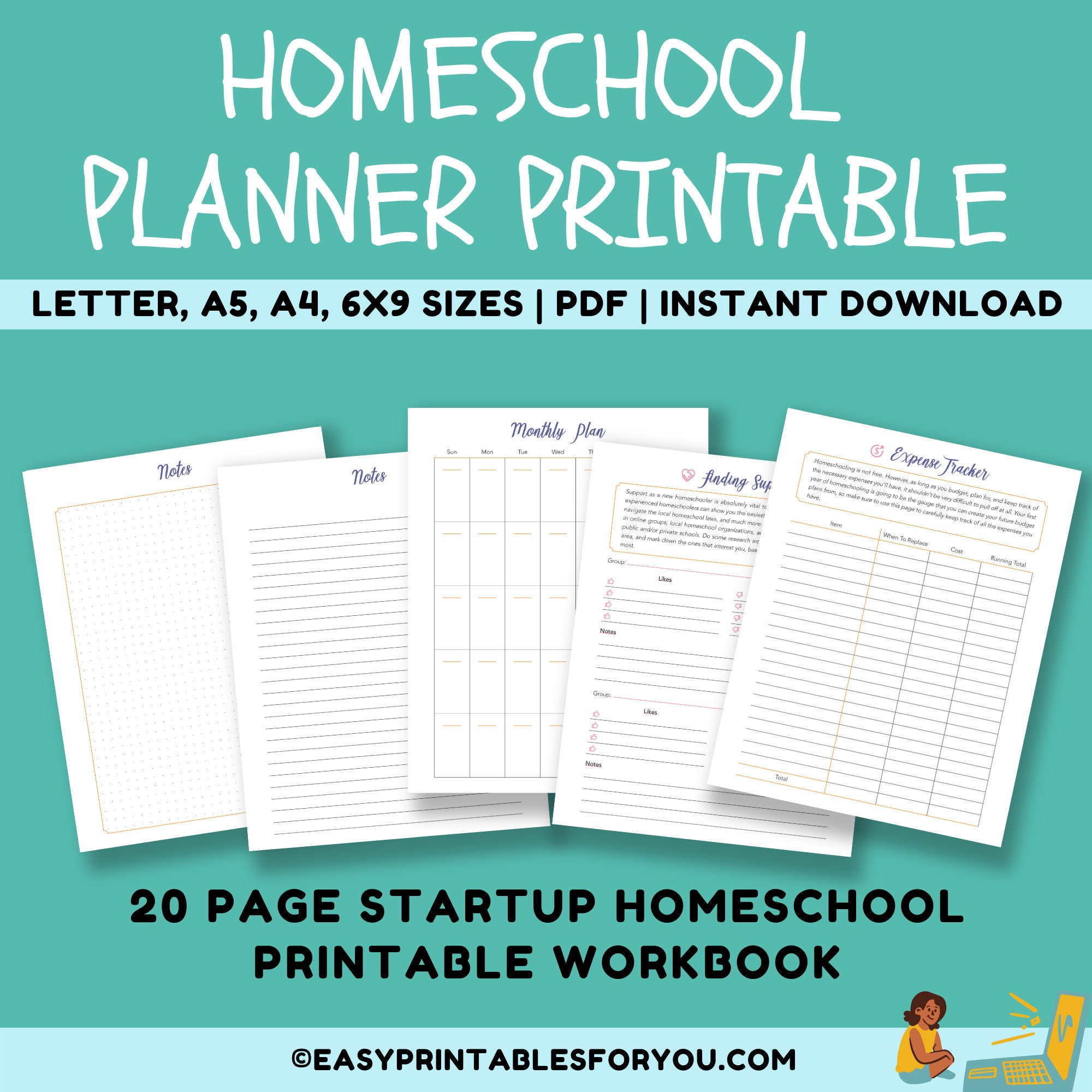 Homeschool Weekly Schedule Printable Homeschool Planner Printable ...