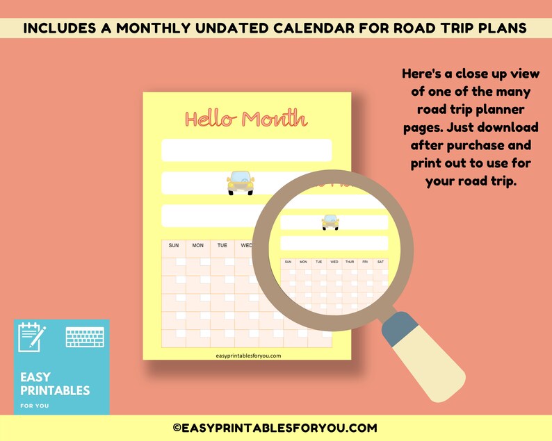 Road Trip Planner With Planner Stickers | Travel Planner | Vacation ...