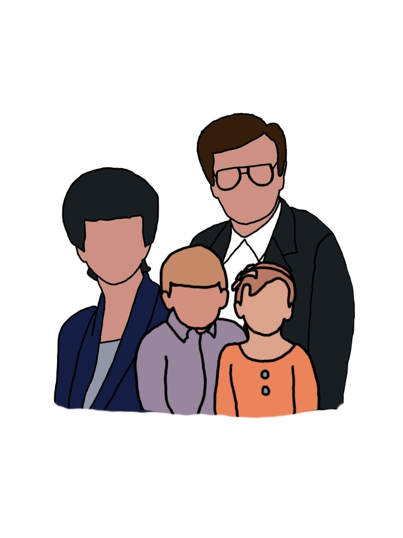 Faceless Group Portrait Print, Custom Portrait From Photo, Digital ...