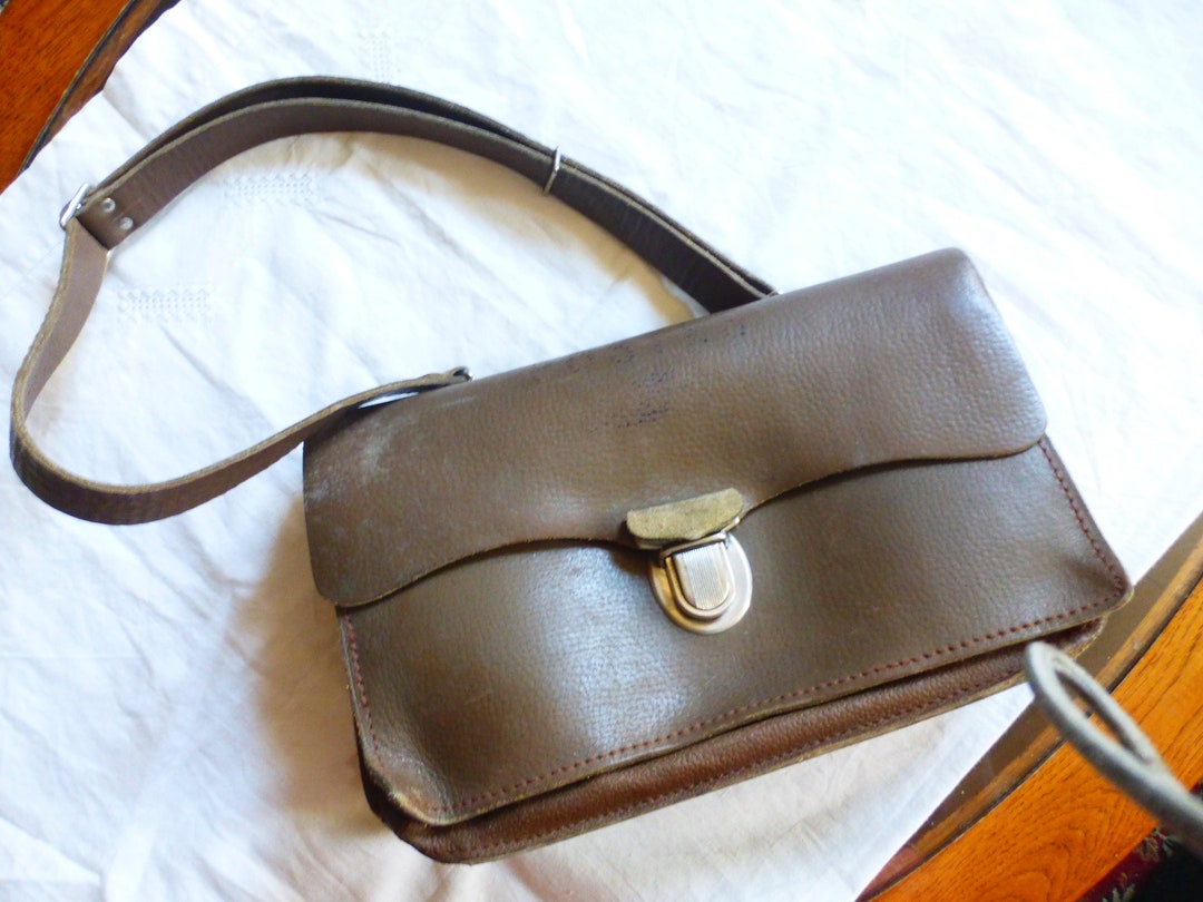 Old La Poste Postman's Bag in Leather With Shoulder Strap - Etsy UK