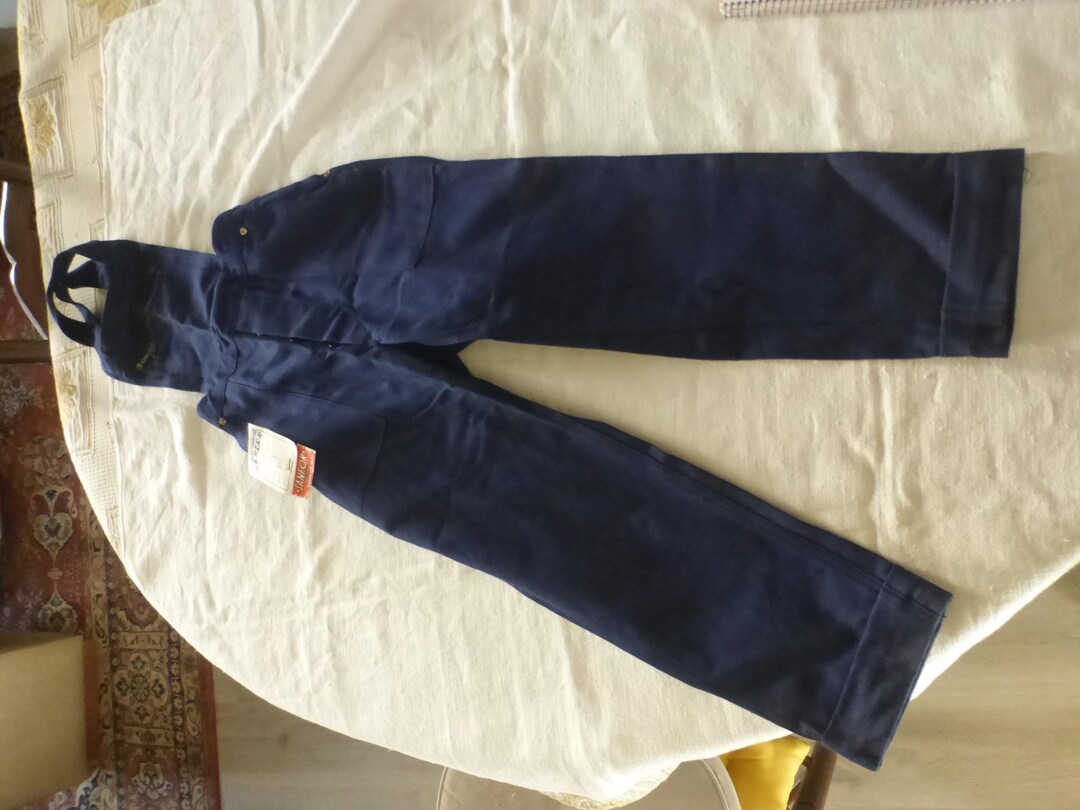 Authentic Blue Work Overalls for Children Fab France 1950 STANFOR - Etsy