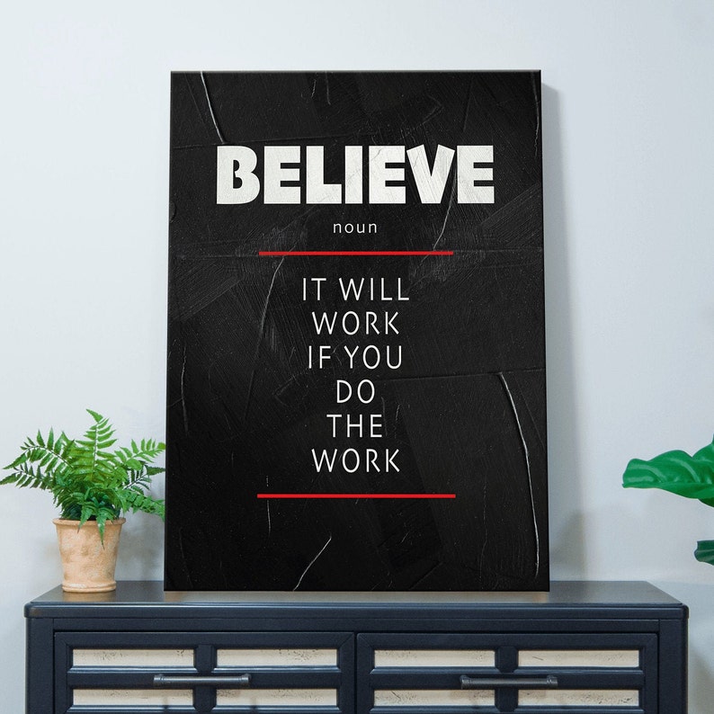 Motivational Wall Decor / Office Wall Art / Inspirational - Etsy