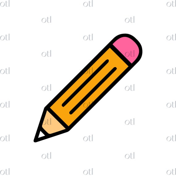 Pencil PNG Vector Cutting File for Cricut Silhouette - Etsy