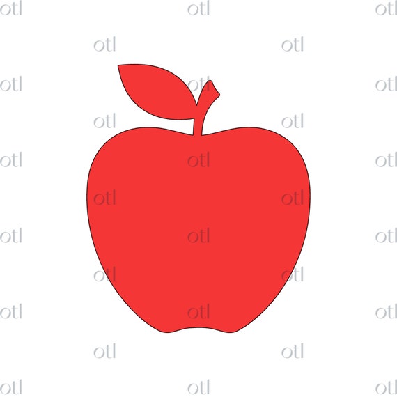 Apple SVG PNG Vector Cutting File for Cricut Silhouette | Etsy