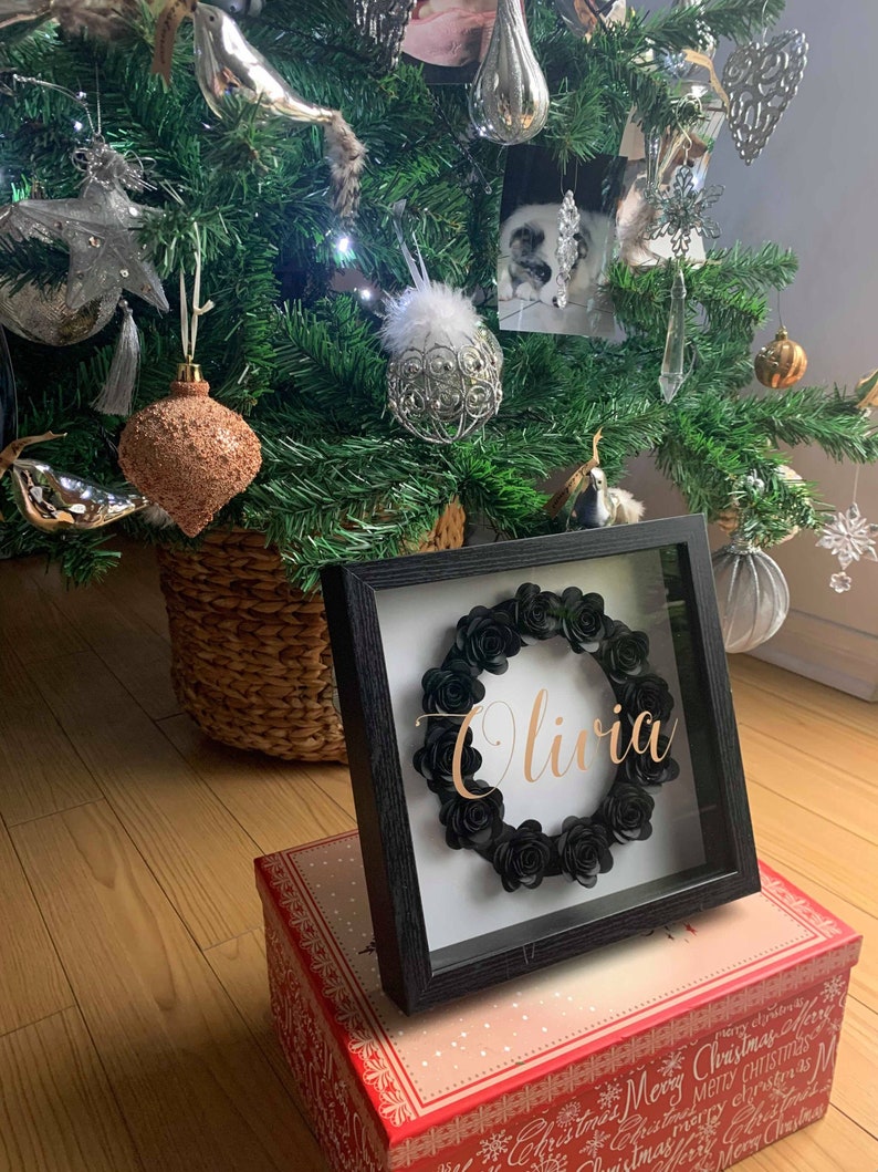 Initial & Name Flower Box Paper Rose Gift Box Customized | Etsy