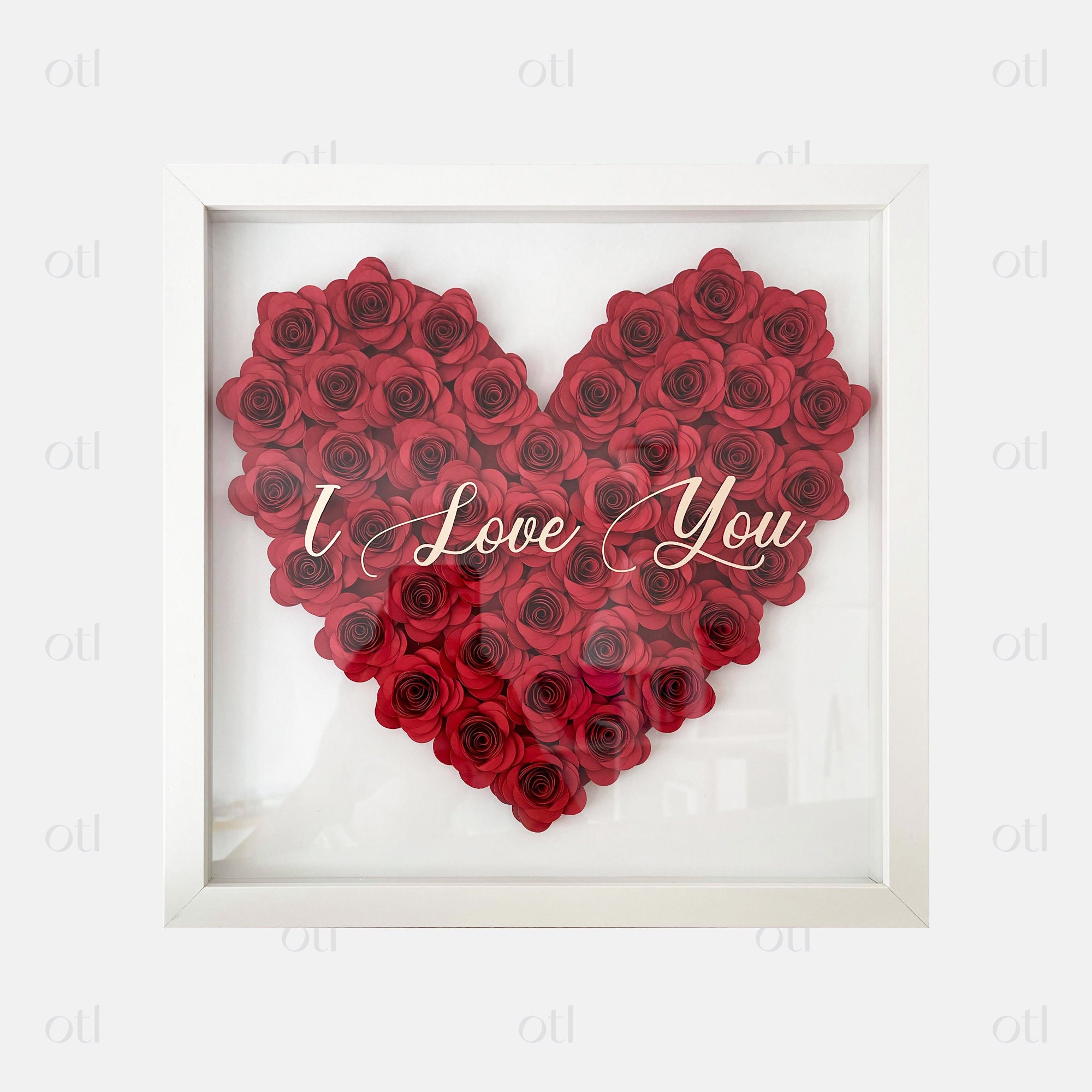 Paper Flower 8x8 Heart Manual & Template | Etsy Australia