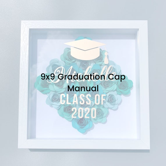 Paper Flower 9x9 Graduation Cap Manual & Template - Etsy