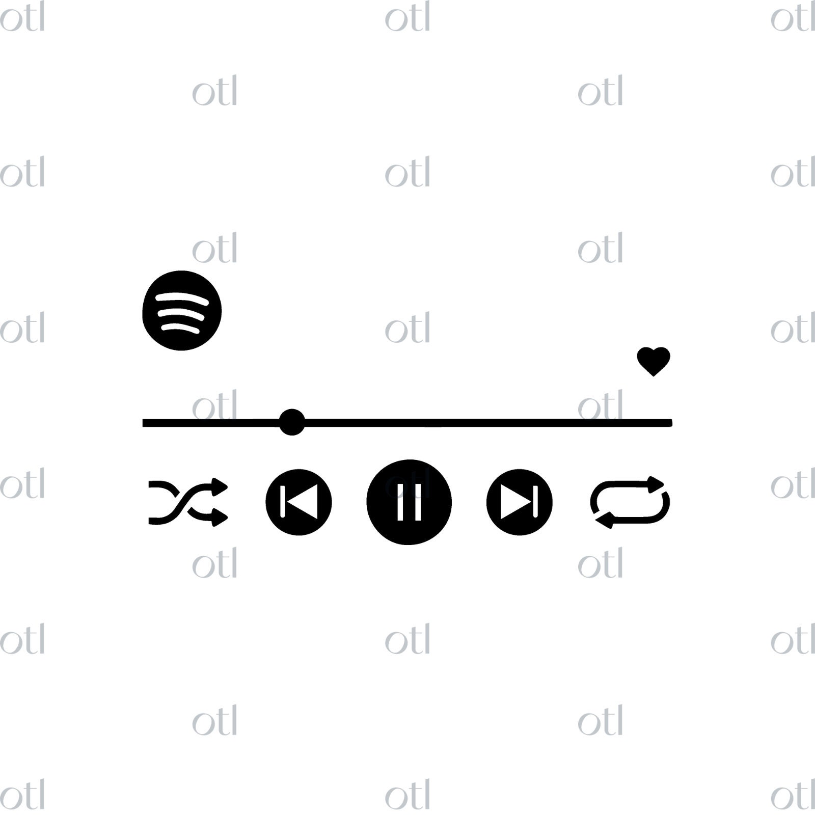 Música Spotify SVG PNG Vector Cutting File para Cricut - Etsy México