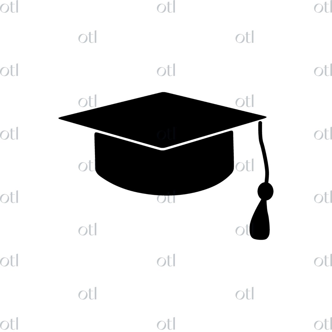 Grad Cap SVG PNG Vector Cutting File for Cricut, Silhouette ...