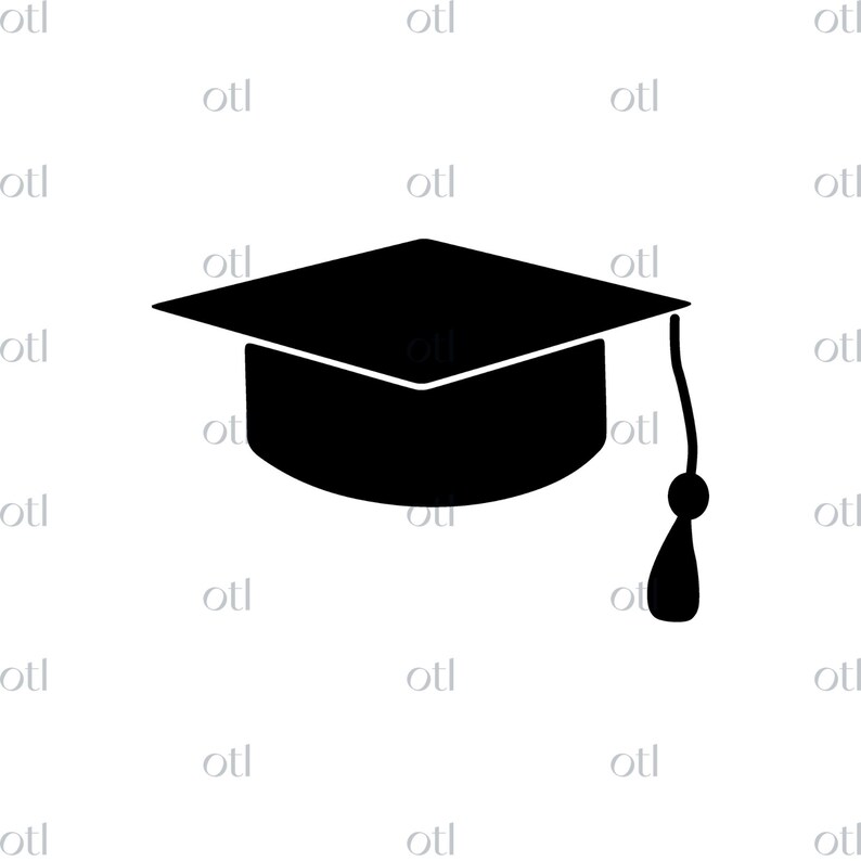 Grad Cap SVG PNG Vector Cutting File for Cricut Silhouette - Etsy
