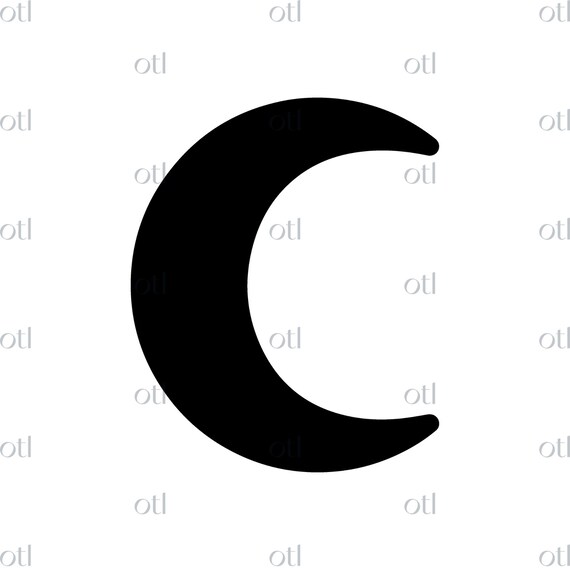Moon SVG PNG Vector Cutting File for Cricut Silhouette | Etsy