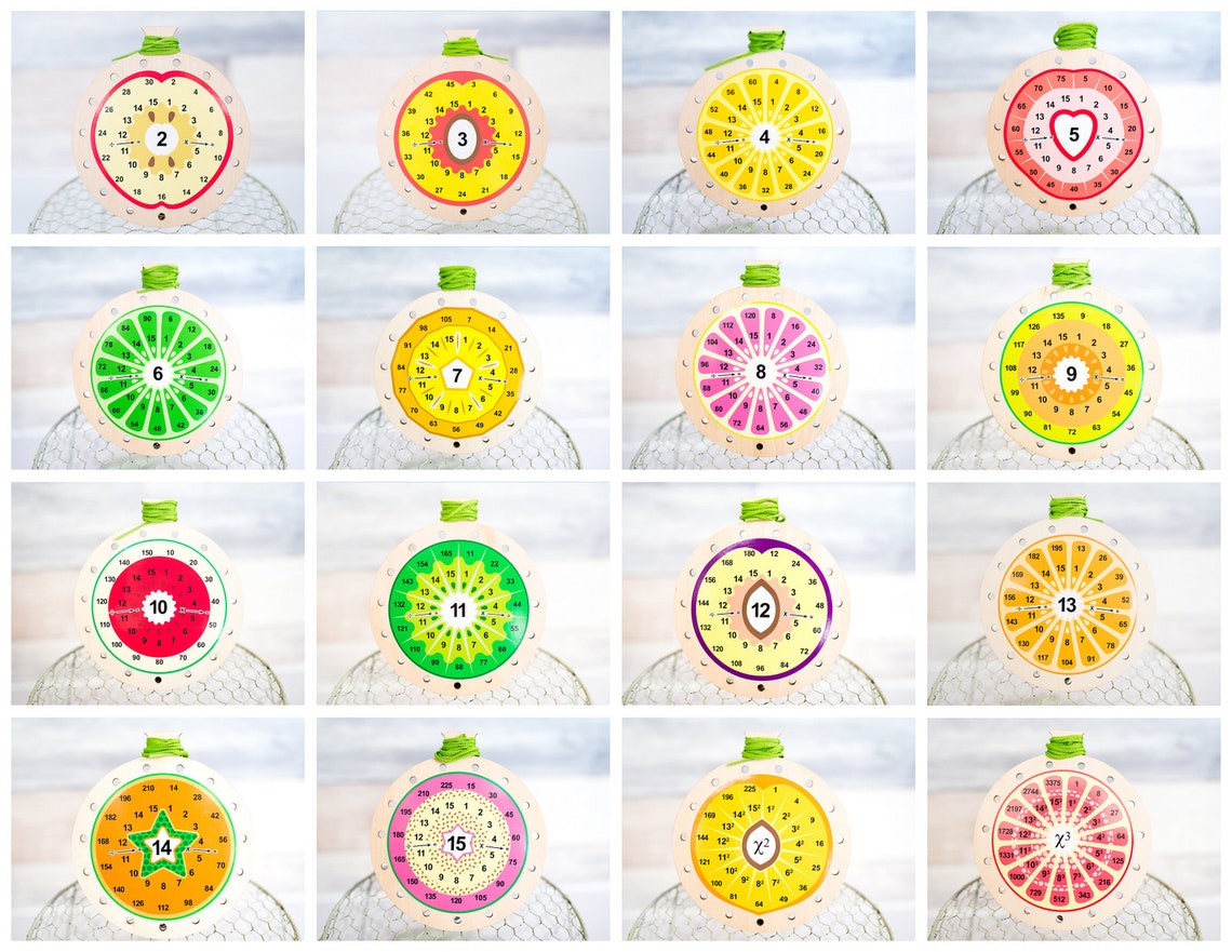 Math Fruit 15, Skip Counting, Multiplication Table up to 15, Cubes ...