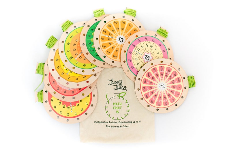 Math Fruit 15, Skip Counting, Multiplication Table up to 15, Cubes ...