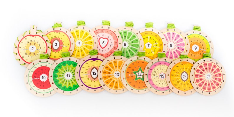Math Fruit 15, Skip Counting, Multiplication Table up to 15, Cubes ...