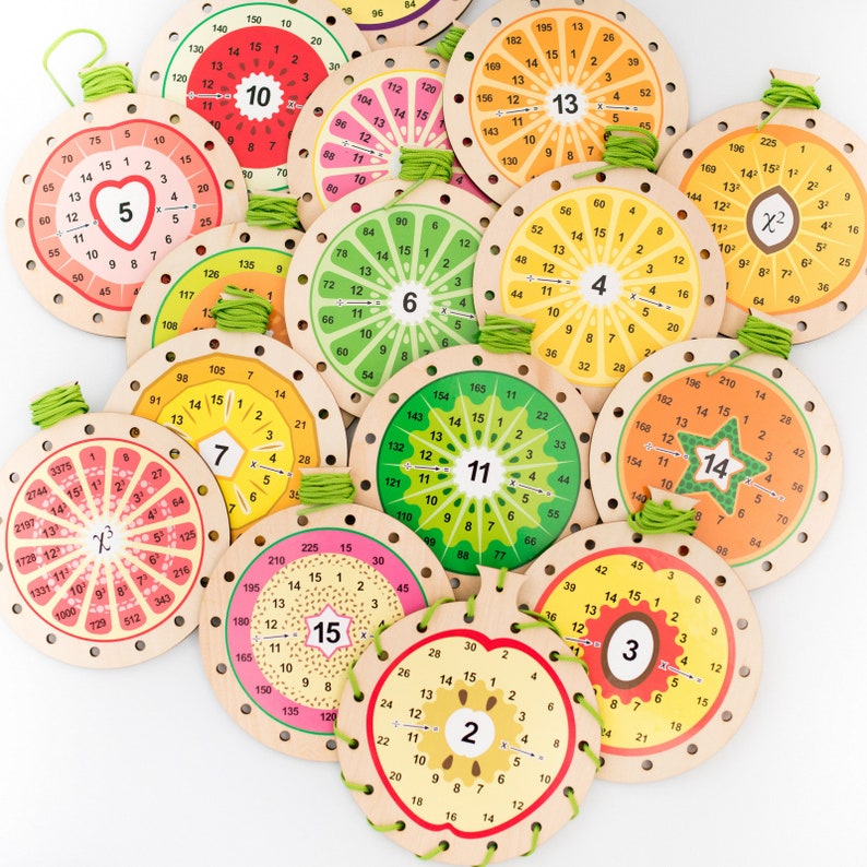 Math Fruit 15, Skip Counting, Multiplication Table up to 15, Cubes ...