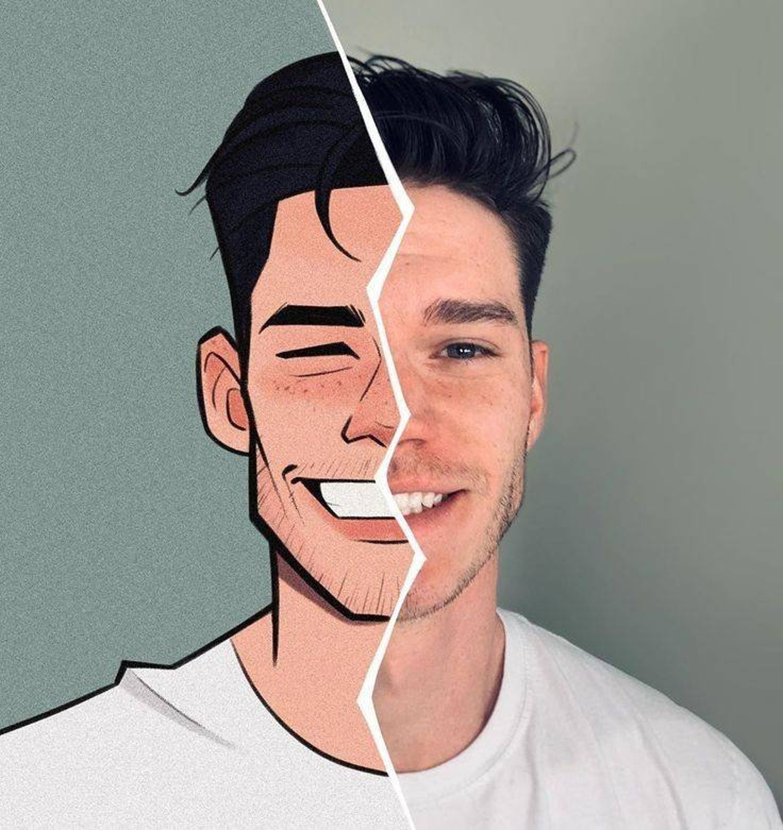 Custom Portrait in Disney Style Custom Cartoon Portrait for | Etsy