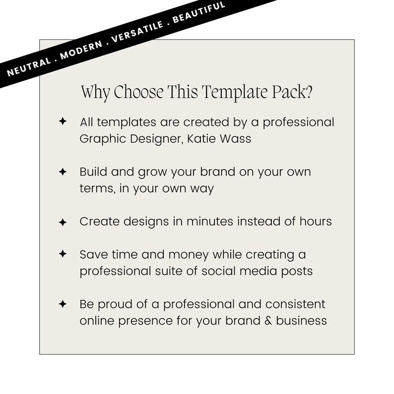 Neutral Modern Designer Canva Templates for Professional Service Based ...