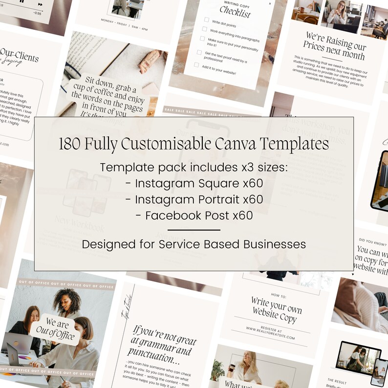 Neutral Modern Designer Canva Templates for Professional Service Based ...