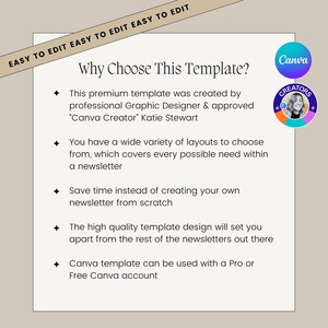 Editable Monthly Newsletter Template: Chic Minimalist Design (canva, A4 ...
