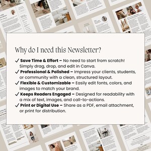 20 Page Monthly Newsletter Editable Canva Template in an Aesthetic ...