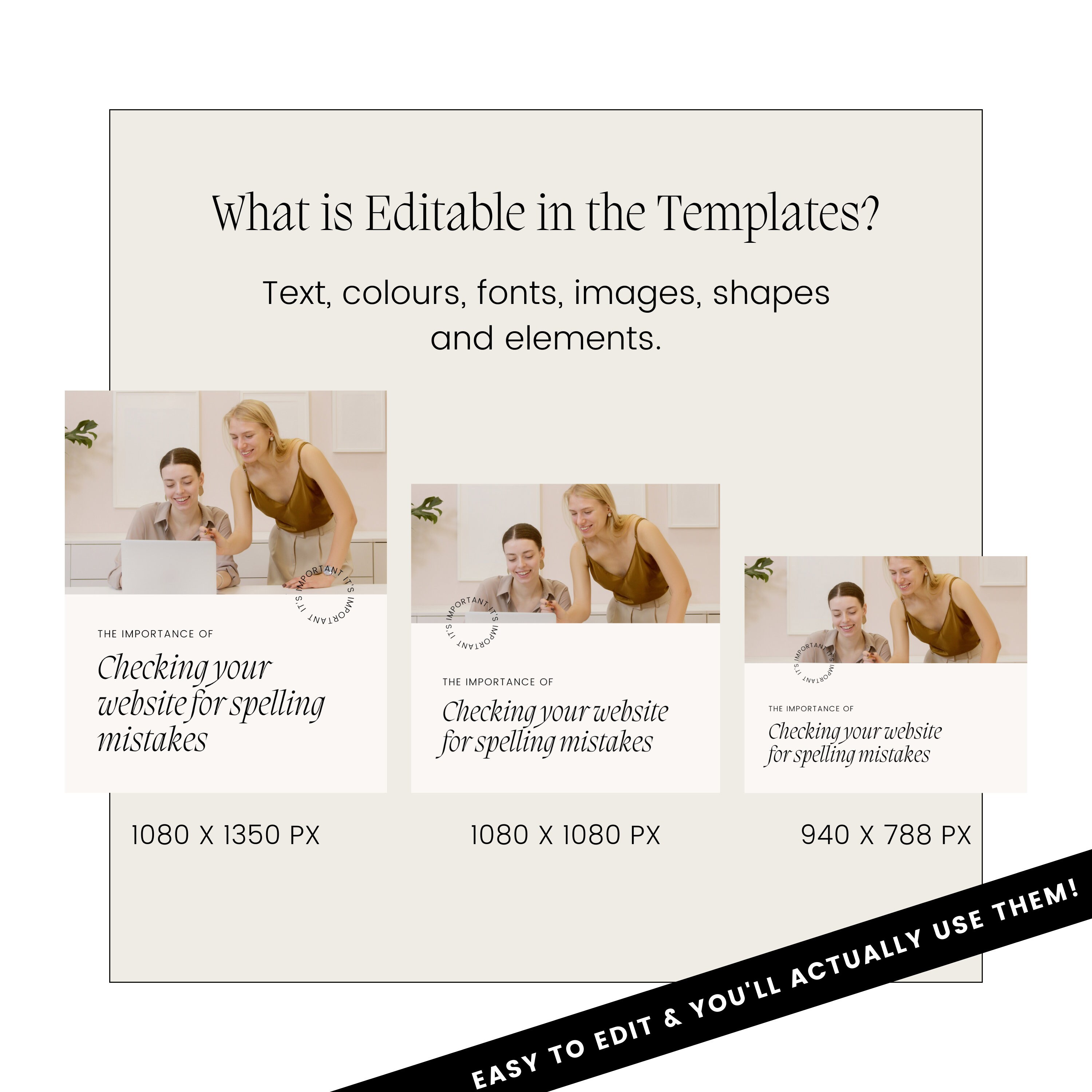 Neutral Modern Designer Canva Templates for Professional Service Based ...