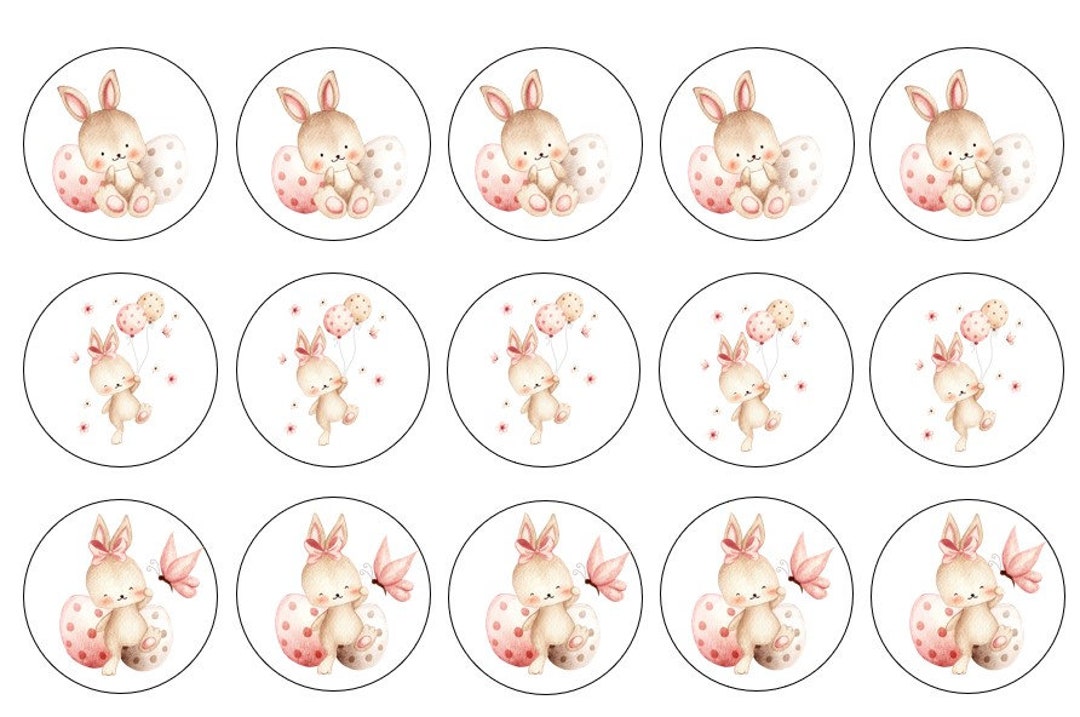 Easter Bunny Cupcake Toppers, Easter Cake Toppers - Etsy