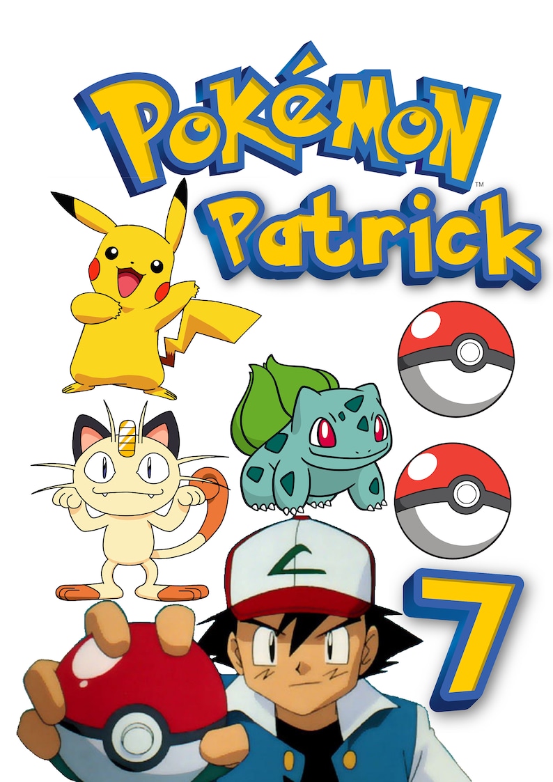 Pokemon Cake Topper Edible Images for Your Cake Custom - Etsy
