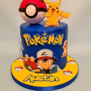 Pokemon Cake Topper, Edible Images for Your Cake - Custom Edible Icing ...
