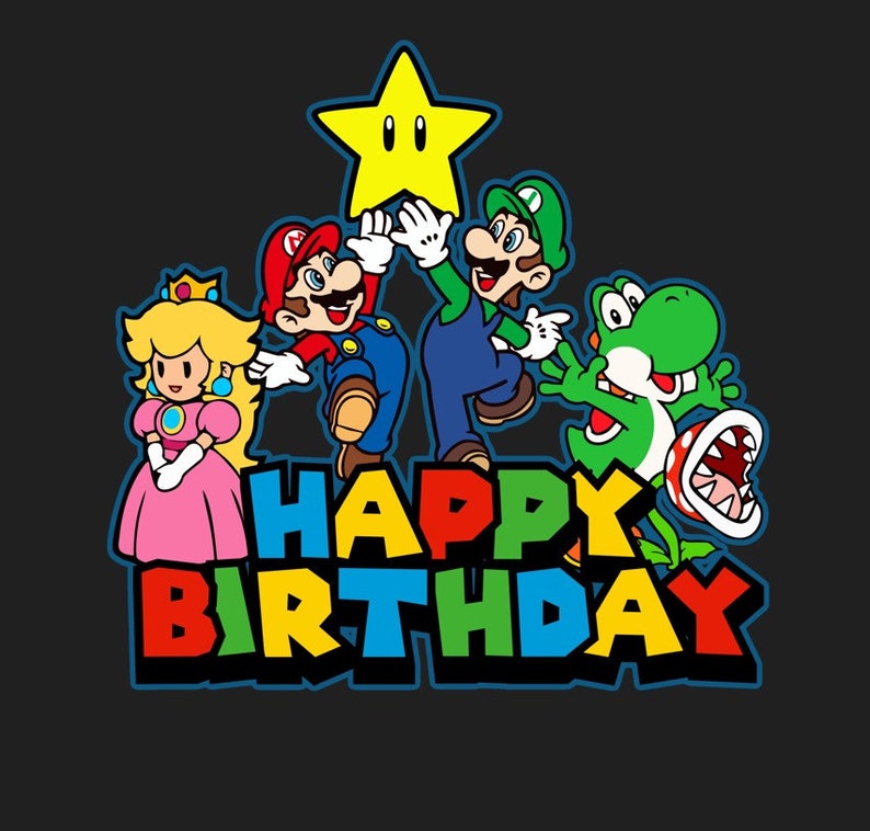 Mario Brothers Edible Cake Topper Edible Image Super Mario - Etsy