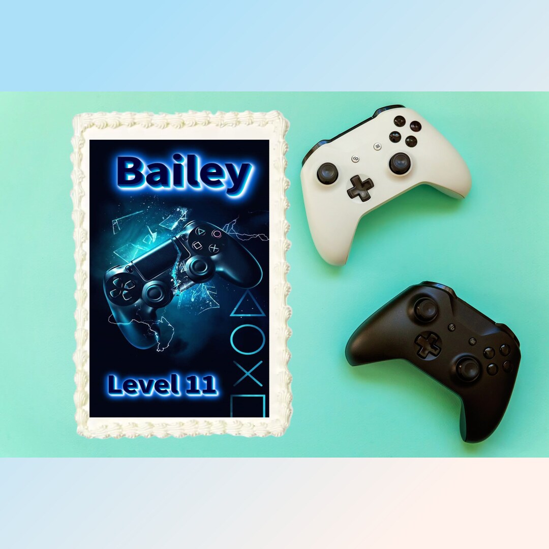 Gaming Cake Topper, Playstation Edible Cake Image, A4 Size Edible Image ...