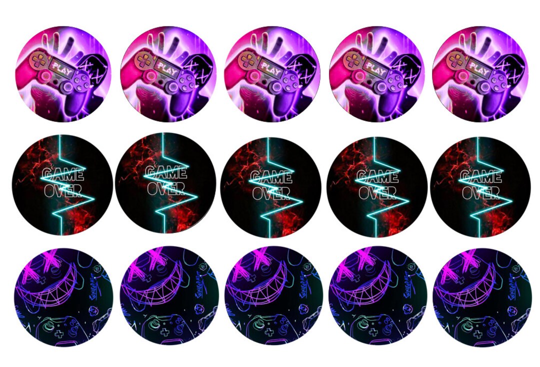 Playstation Cupcake Toppers Gaming Cake Images Playstation - Etsy